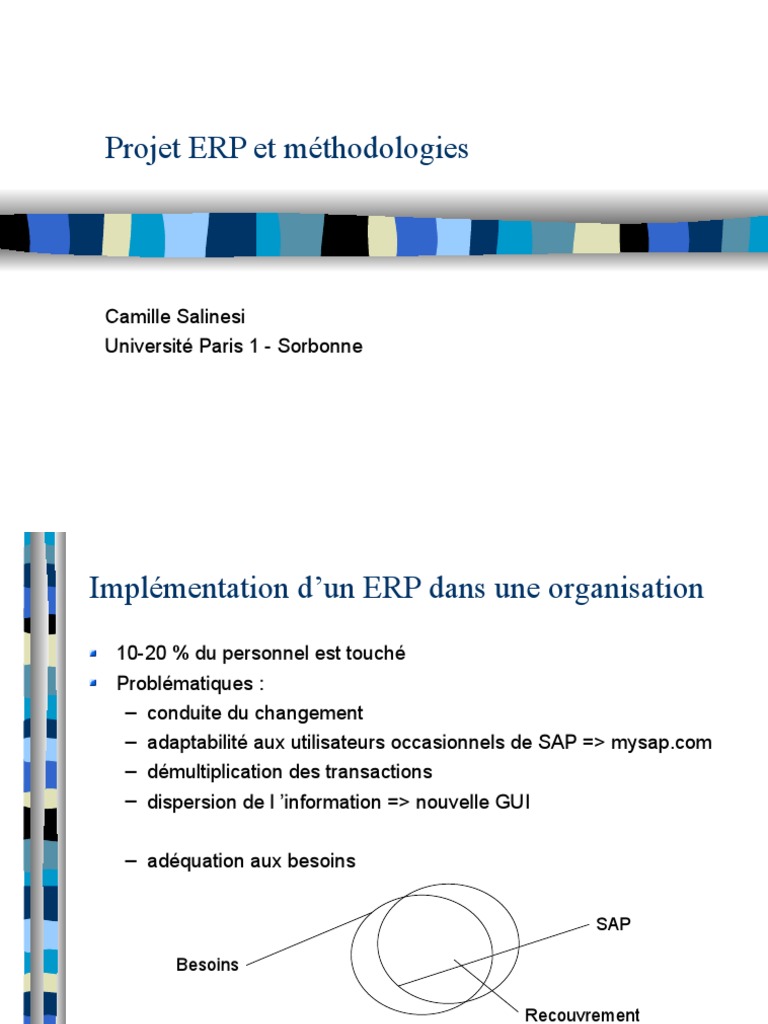 3 Cours ERP Methodes Autres | PDF | Progiciel de gestion intégré ...