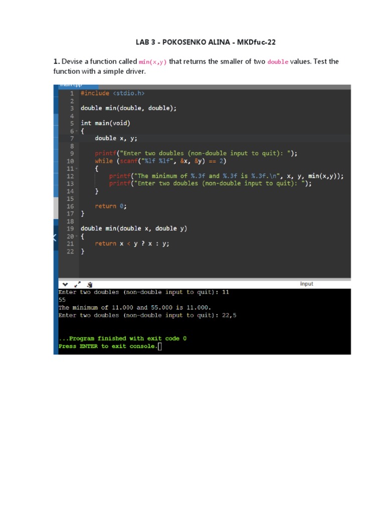 Lab3 Pdf Function Mathematics Subroutine