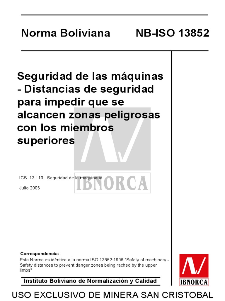 Nb-Iso 13852 - 2006 - MSC | PDF | Organización internacional para la ...