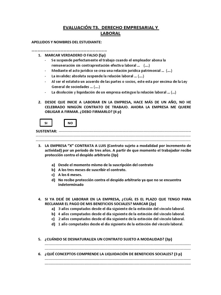 Evaluación T3 | PDF | Economias | Justicia