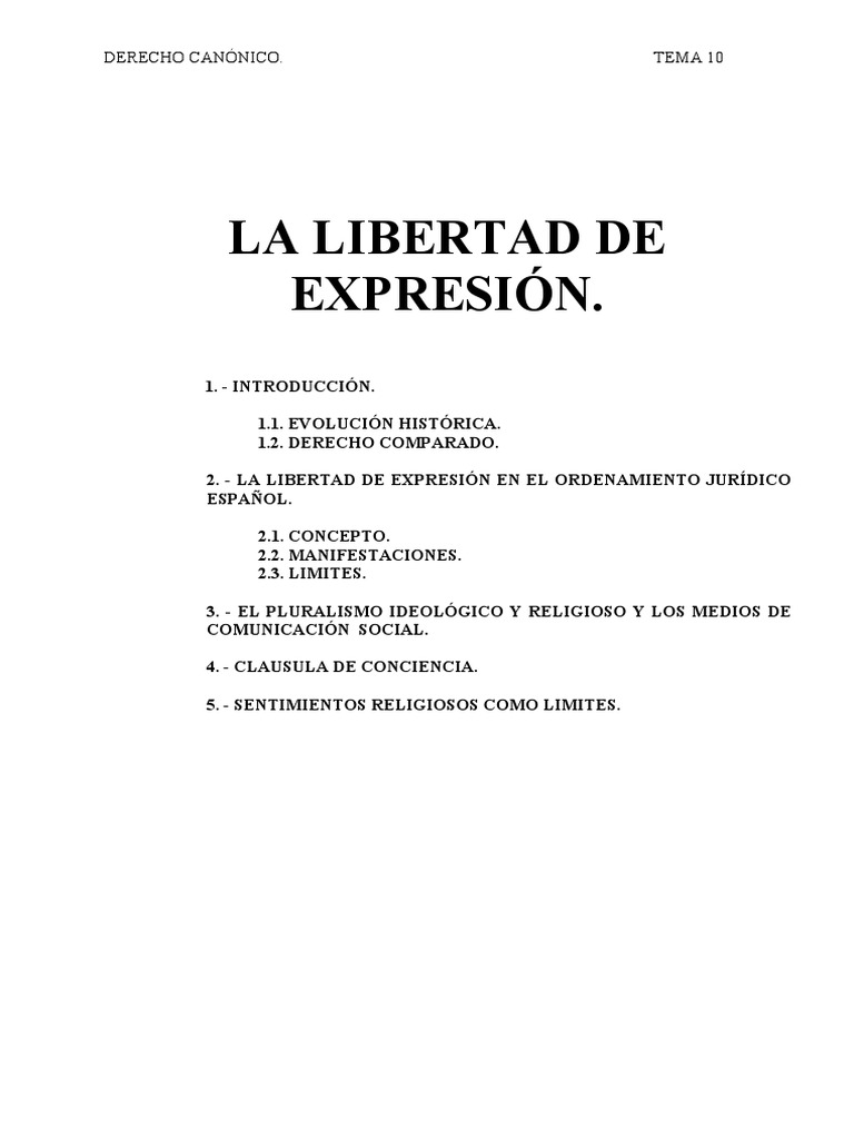 La Libertad de Expresión. | PDF | Libertad de expresión | Libertad