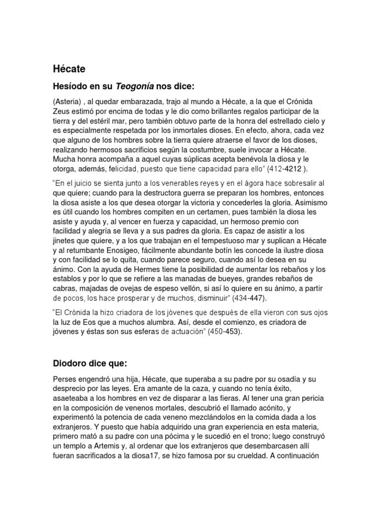 Hécate | PDF | Derecho | Religión y espiritualidad