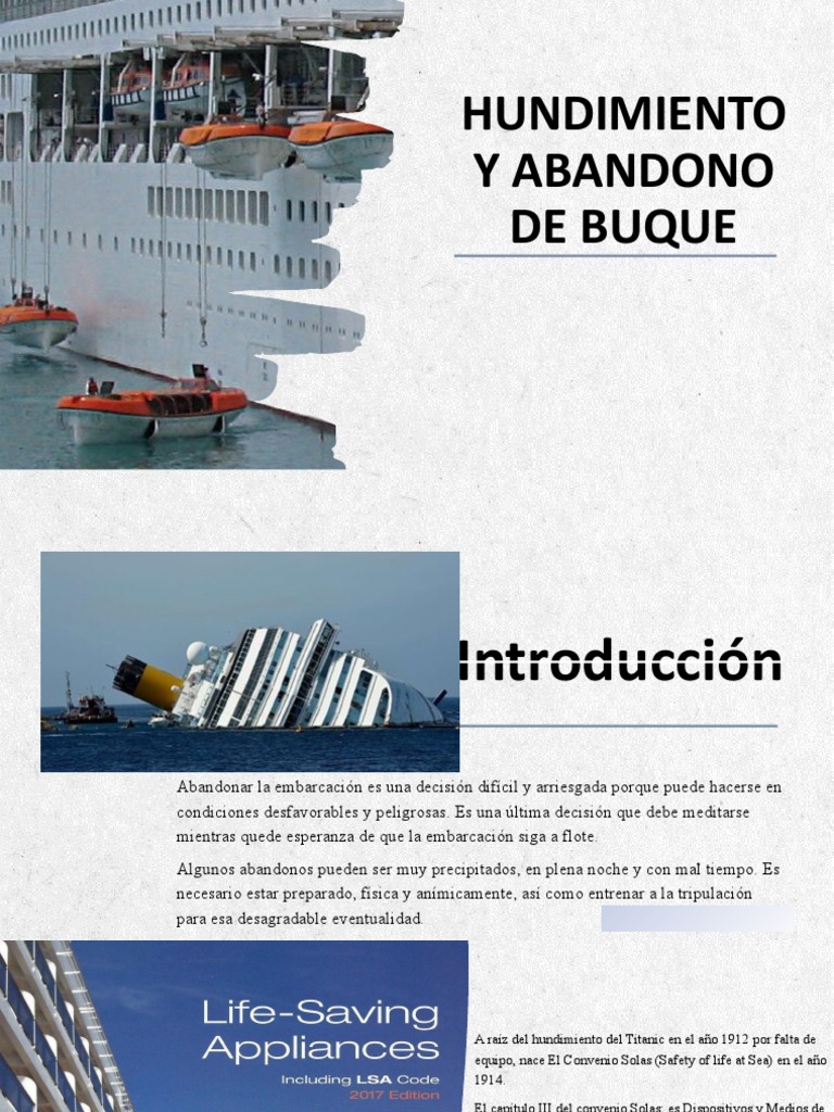 Hundimiento y Abandono de Buque | PDF | Embarcación | Envío