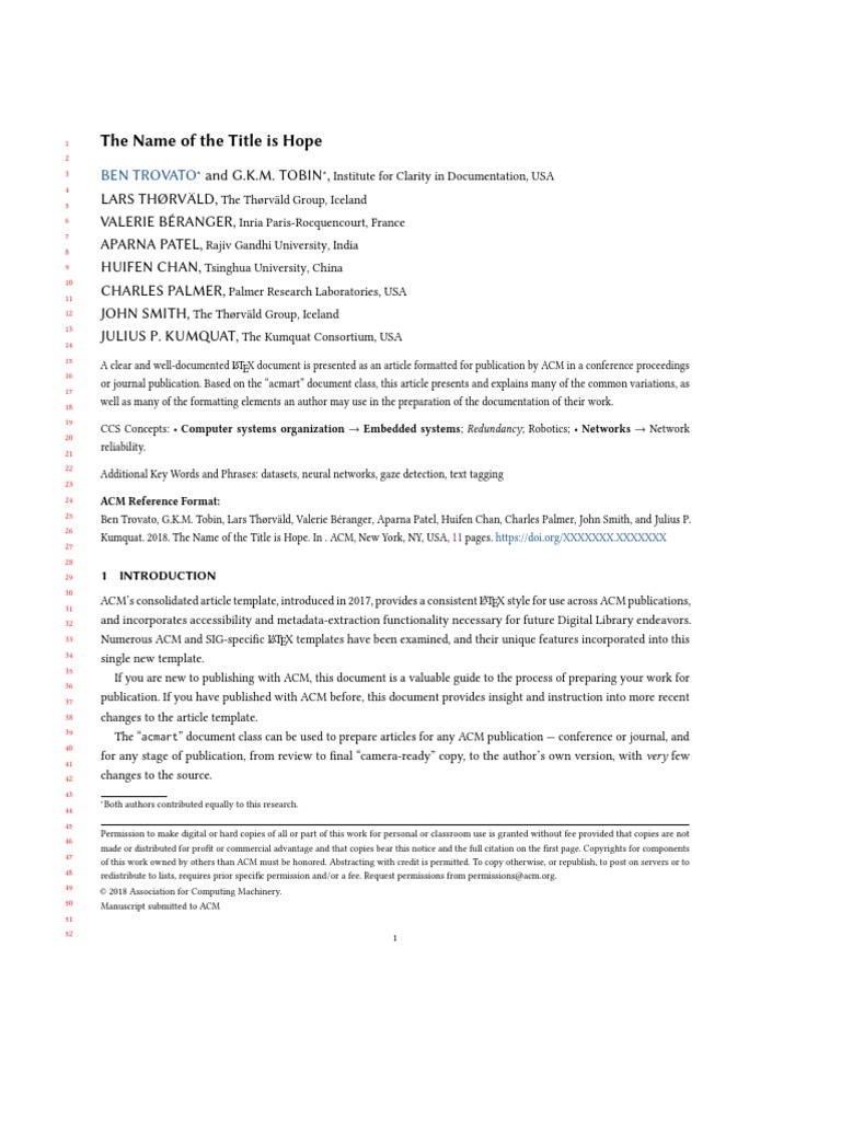 Acm Journals Primary Article Template | PDF | Association For Computing ...