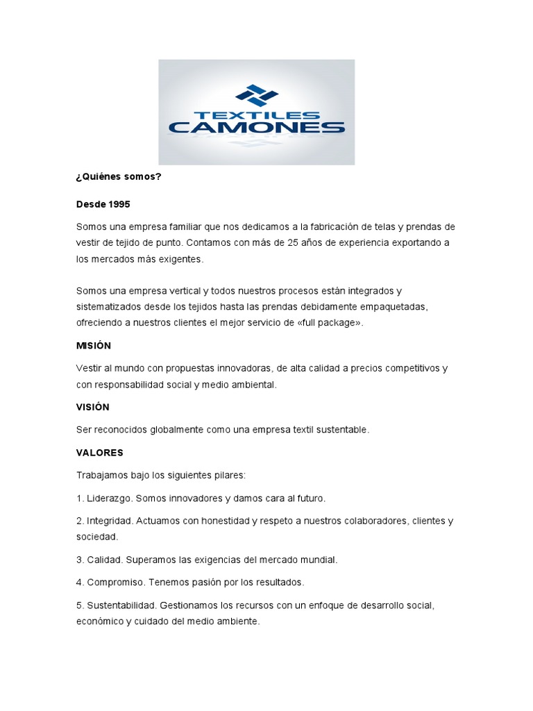 Textiles Camones | PDF