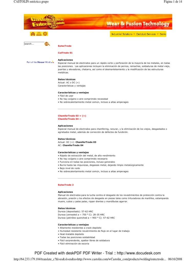 Eutectrode | PDF | Soldadura | Construcción