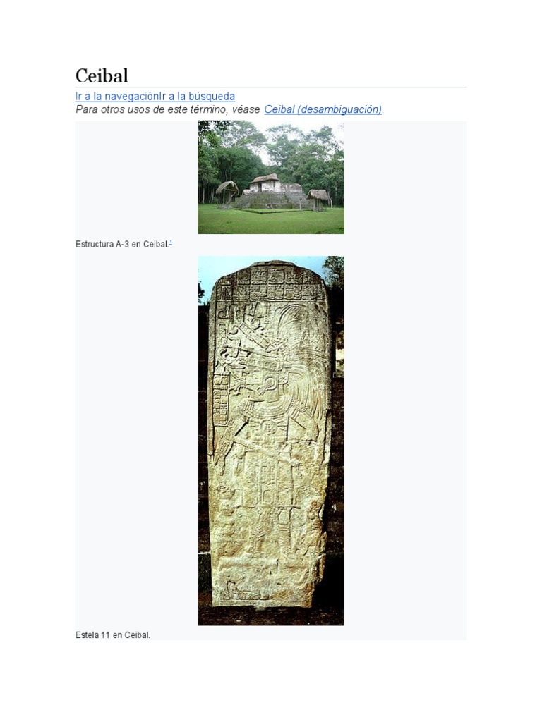 Ceibal | PDF | Geografía cultural | Mesoamérica