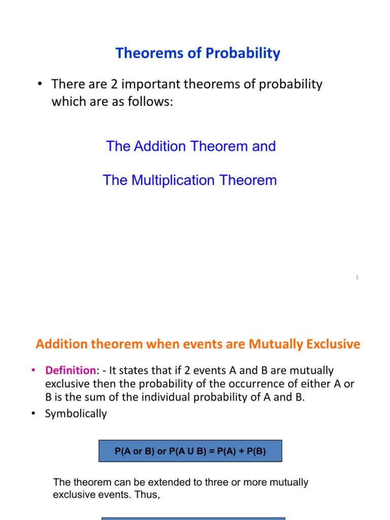 Mutually Exclusive Events | Download Free PDF | Probability | Logic