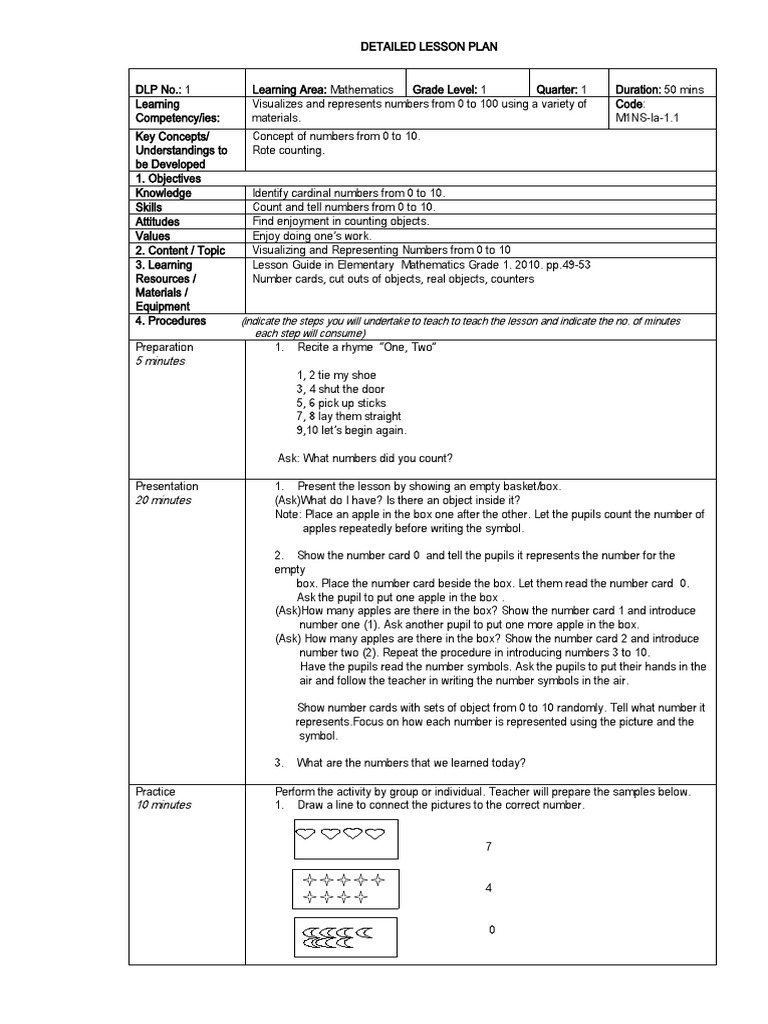 dlp1 Math1q1 | PDF | Learning | Educational Assessment