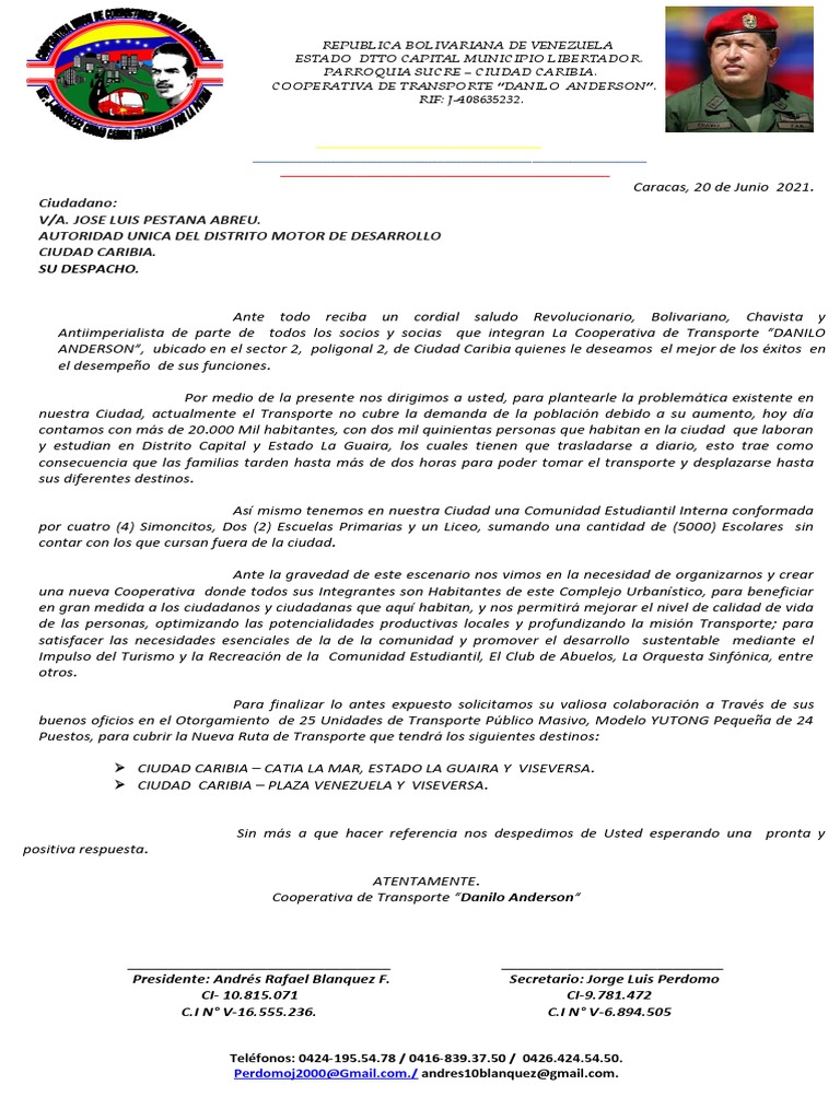 Ciudadano: V/A. Jose Luis Pestana Abreu. Autoridad Unica Del Distrito ...