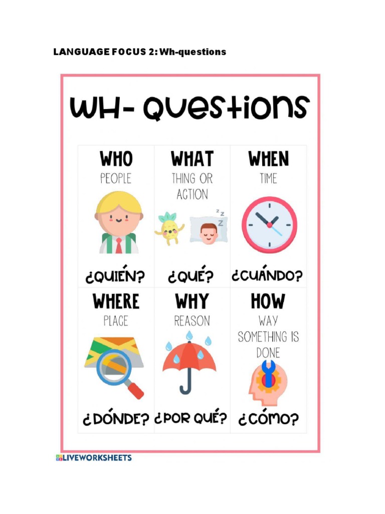 ESL Wh-Questions Practice | PDF