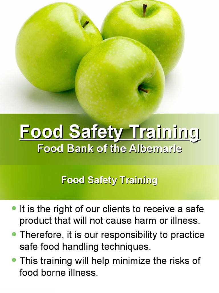 Food Safety Training For All Programs and Agencies | PDF | Foods | Food ...