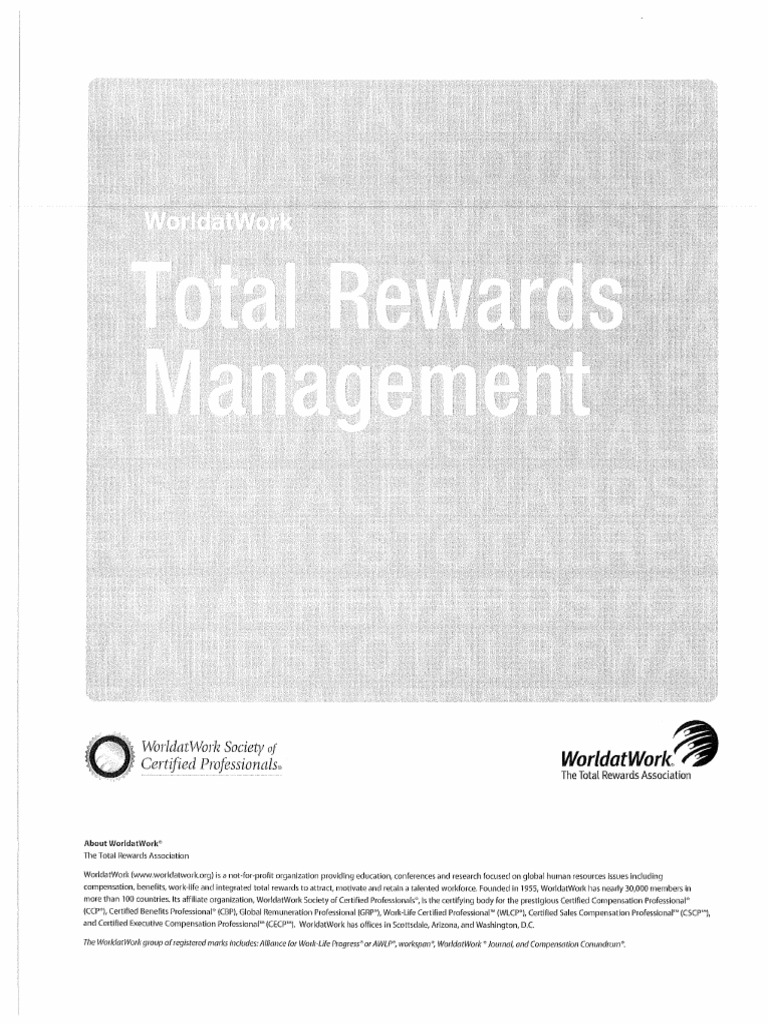 Total Rewards Management Course | PDF