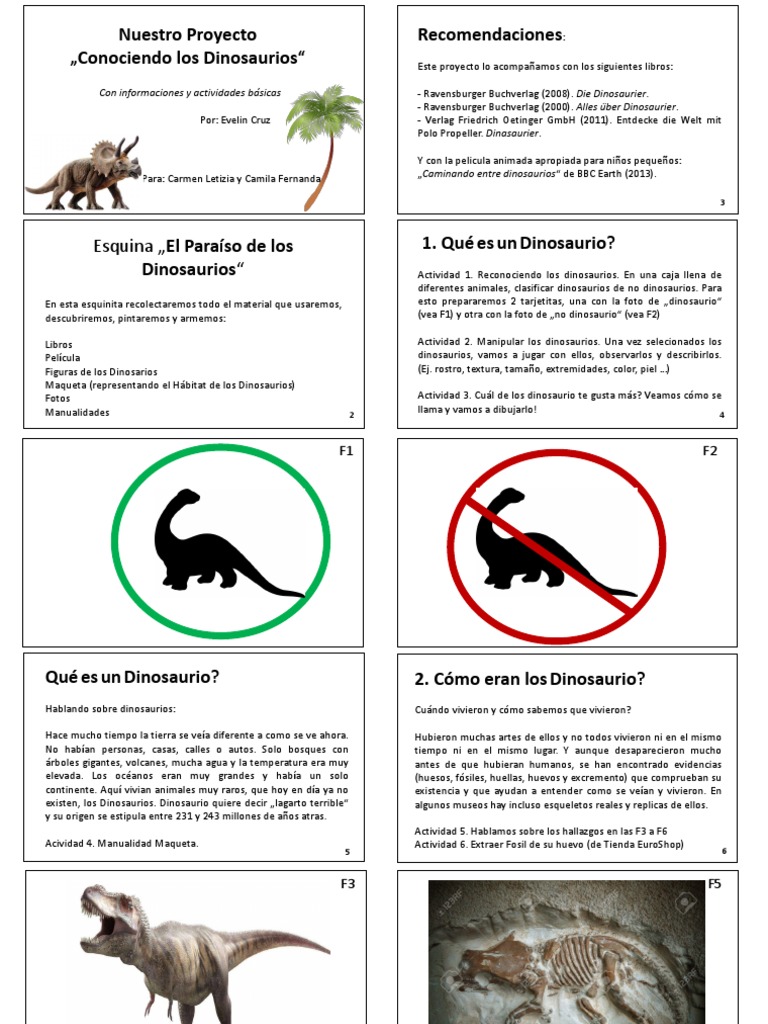 Guia para Mama Conociendo Los Dinosaurios | PDF | Dinosaurios | Taxa