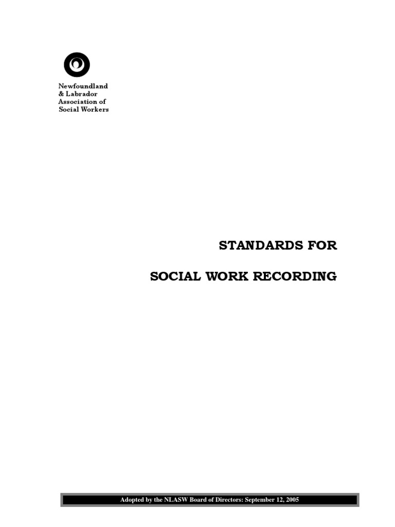 Standards For Social Work Recording | PDF | Social Work | Confidentiality
