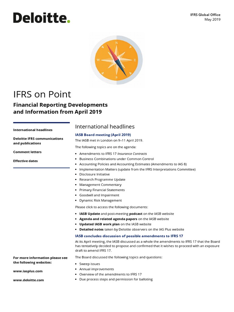 Deloitte - May 2019 | PDF | International Financial Reporting Standards ...