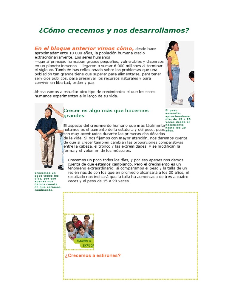 ¿Cómo Crecemos y Nos Desarrollamos | PDF | Adultos | Vejez