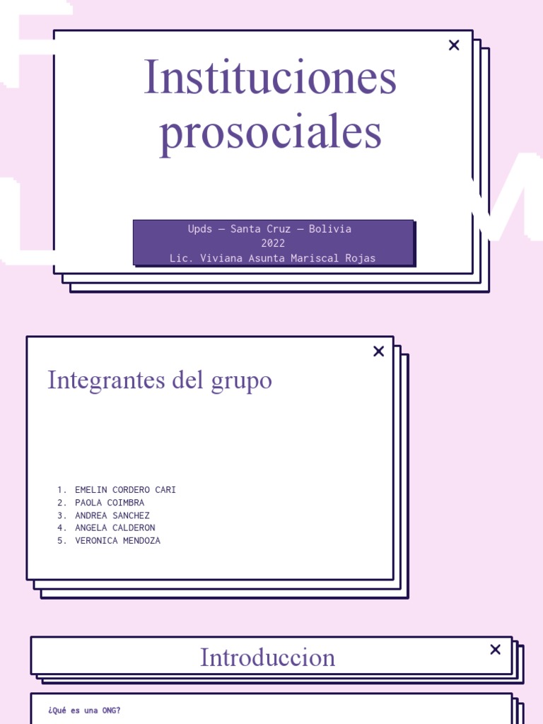 Diapositiva de Institucion Prosocial Dnsnsns | PDF | Mujer | Igualdad ...
