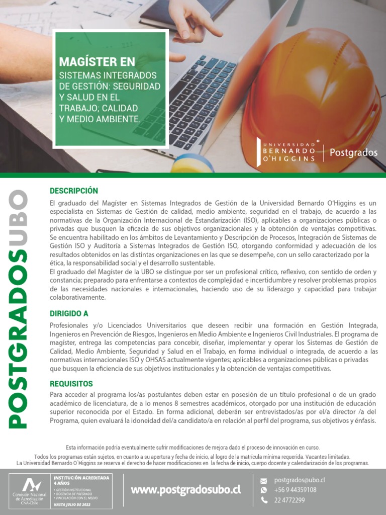 Magíster en Sistemas Integrados de Gestión 2021 | Descargar gratis PDF ... Magíster en Sistemas Integrados de Gestión 2021 | Descargar gratis PDF ...