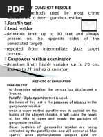 Paraffin Test for Gunshot Residue | PDF | Wax | Chemical Substances