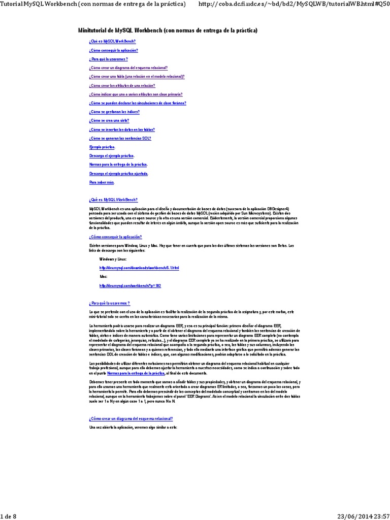 Tutorial Mysql Workbench Pdf Mi Sql Sql