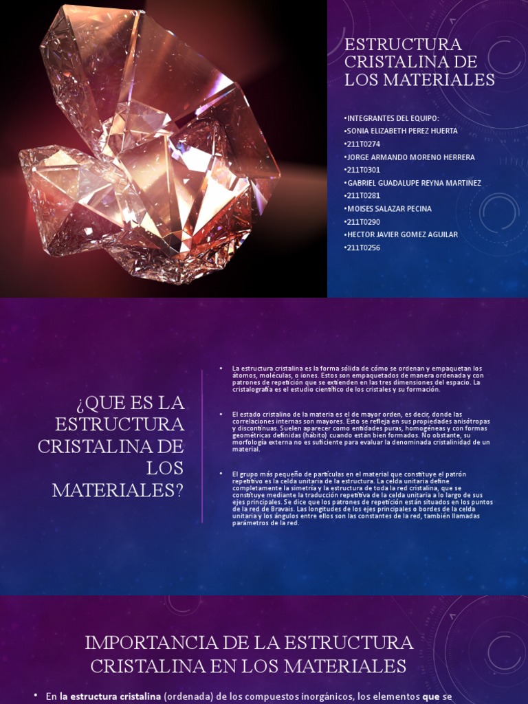 Estructura Cristalina de Materiales | PDF | Estructura cristalina | Cristal
