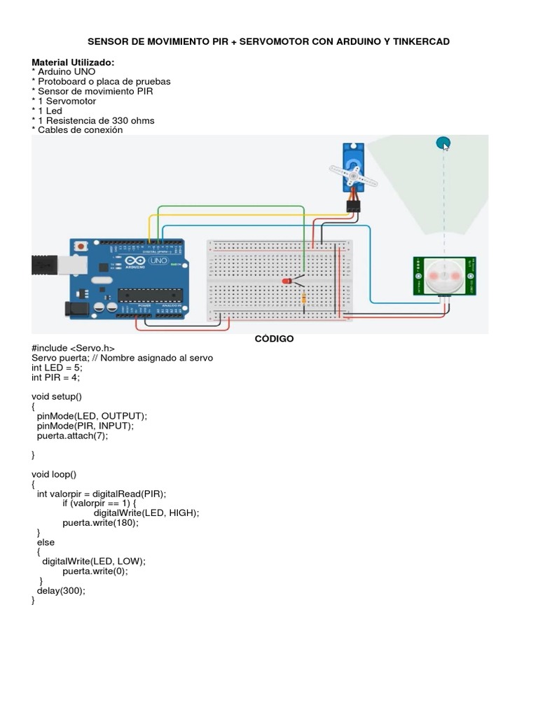 Tres Proyectos Ardunio Sensor de Movimiento Pir | Descargar gratis PDF | Desarrollo de software ...