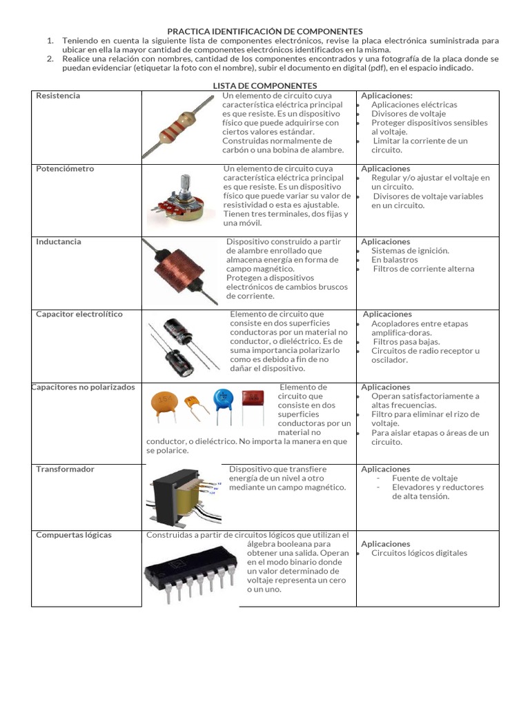 Guía COMPONENTES ELECTRÓNICOS | PDF | Electrónica | Diodo