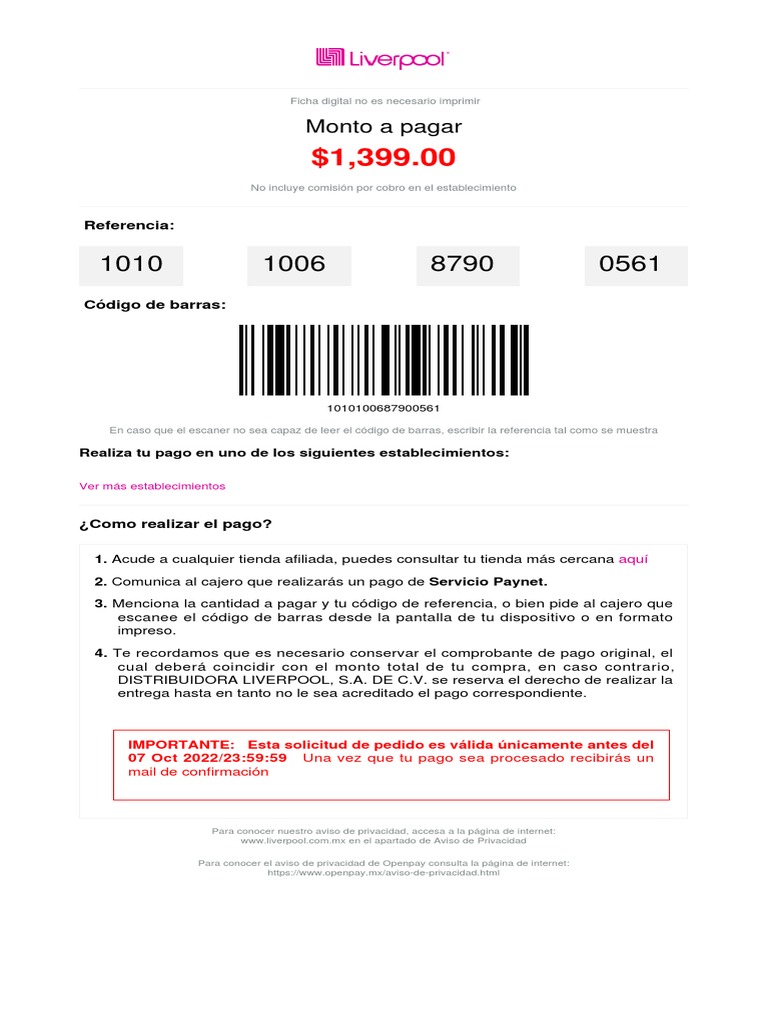 Monto A Pagar: Referencia | PDF