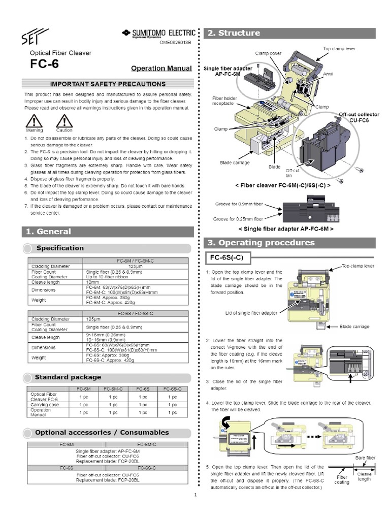 Cortadora - FC-6S - Manual de Operación | PDF