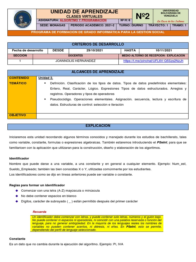 Introducción a Algoritmos y Pseudocódigo | PDF | Algoritmos | Lenguaje de programación
