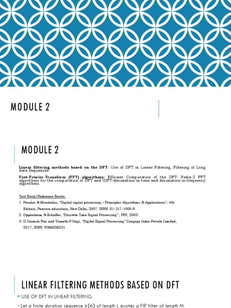 DSP Module 2 | PDF | Discrete Fourier Transform | Fast Fourier Transform DSP Module 2 | PDF | Discrete Fourier Transform | Fast Fourier Transform