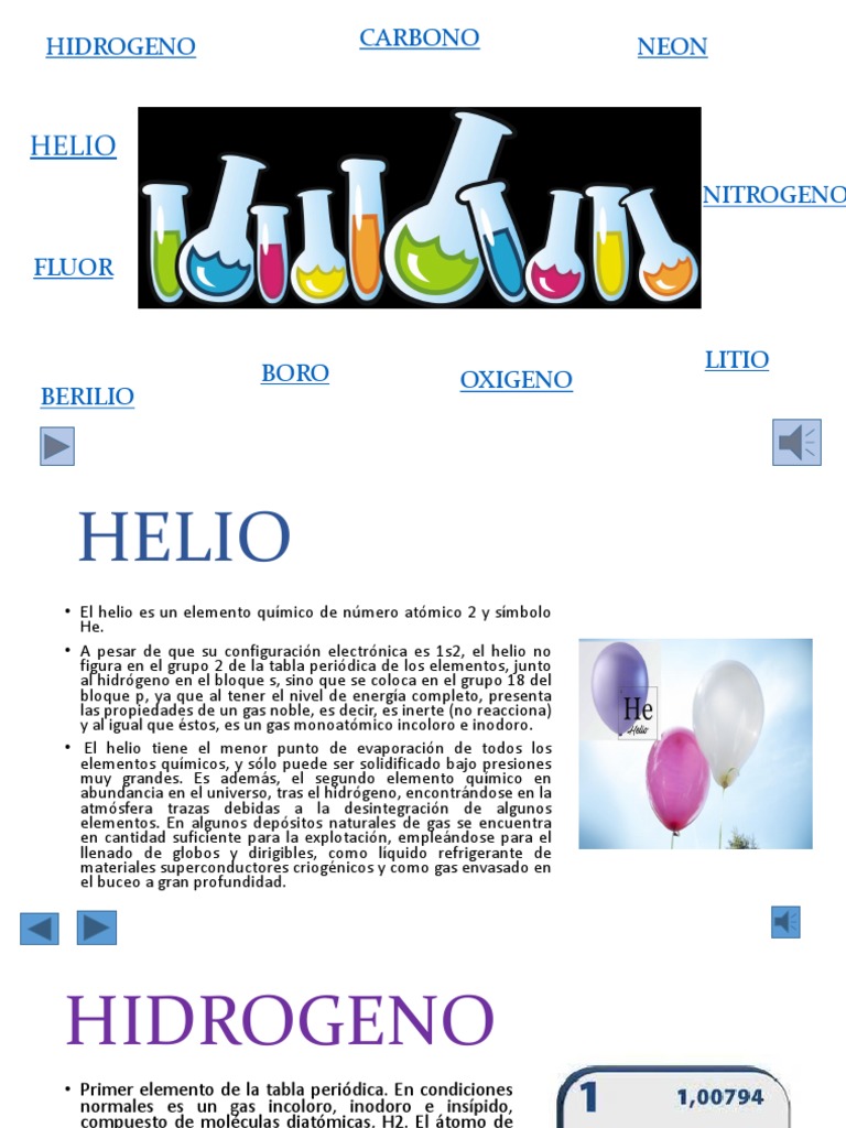 Presentacion Informatica | PDF | Litio | Helio