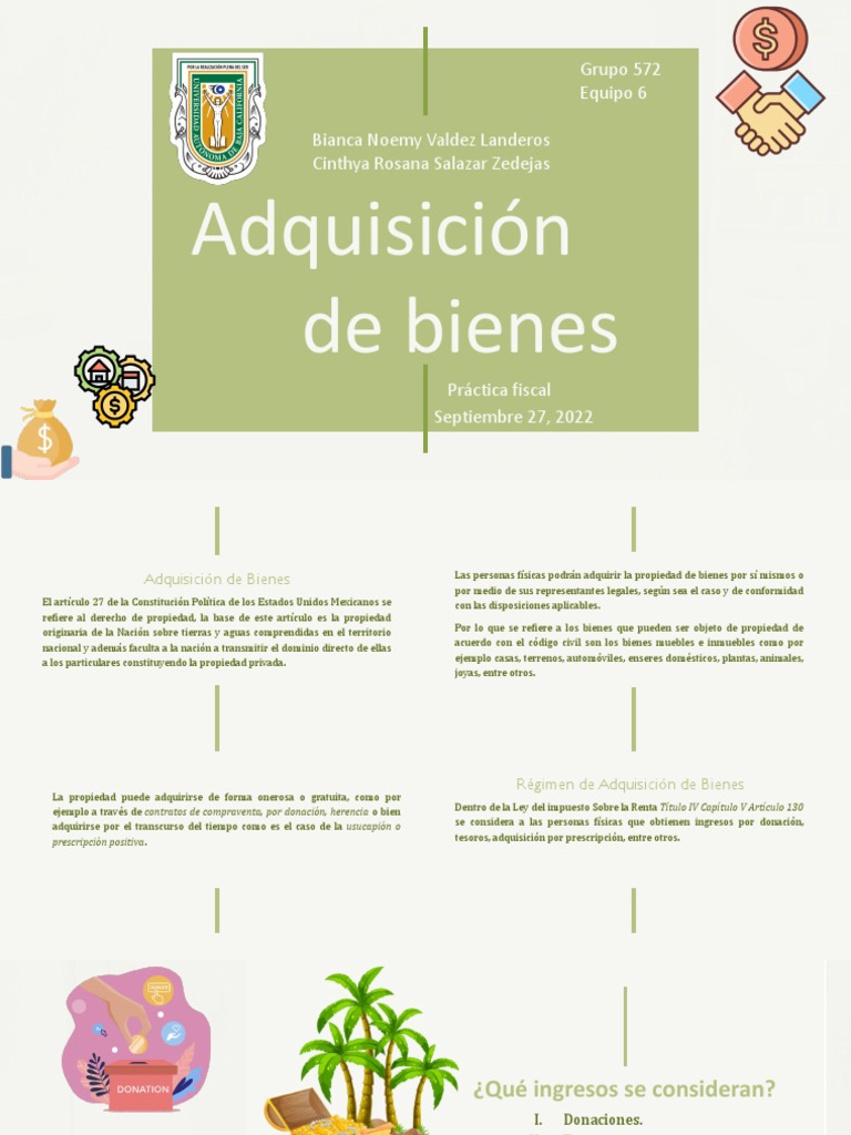 Adquisición de Bienes | PDF | Propiedad | Impuestos