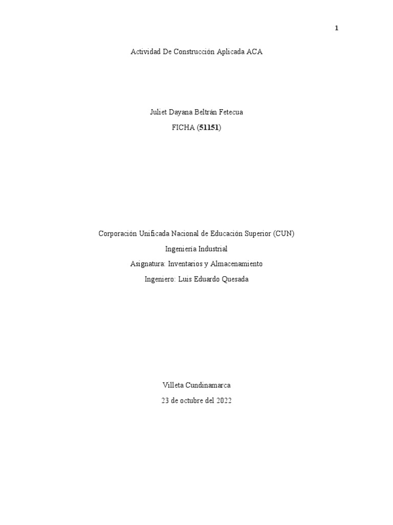 Aca 1 Inventarios | PDF | Negocios