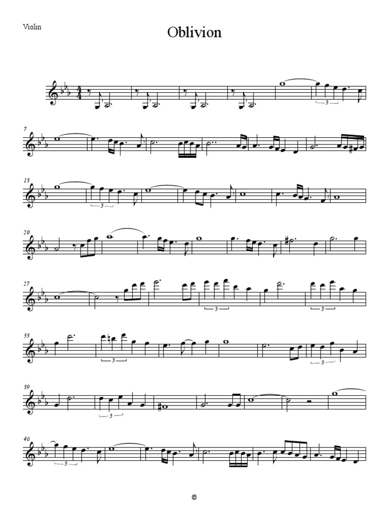 Oblivion Duo Violin | PDF