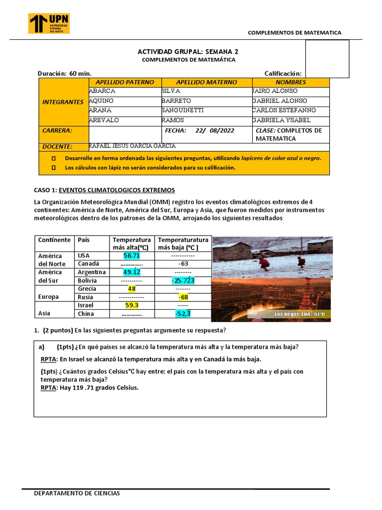 TPCC - Semana 2 - T111 | PDF | Matemáticas | Objetos matemáticos