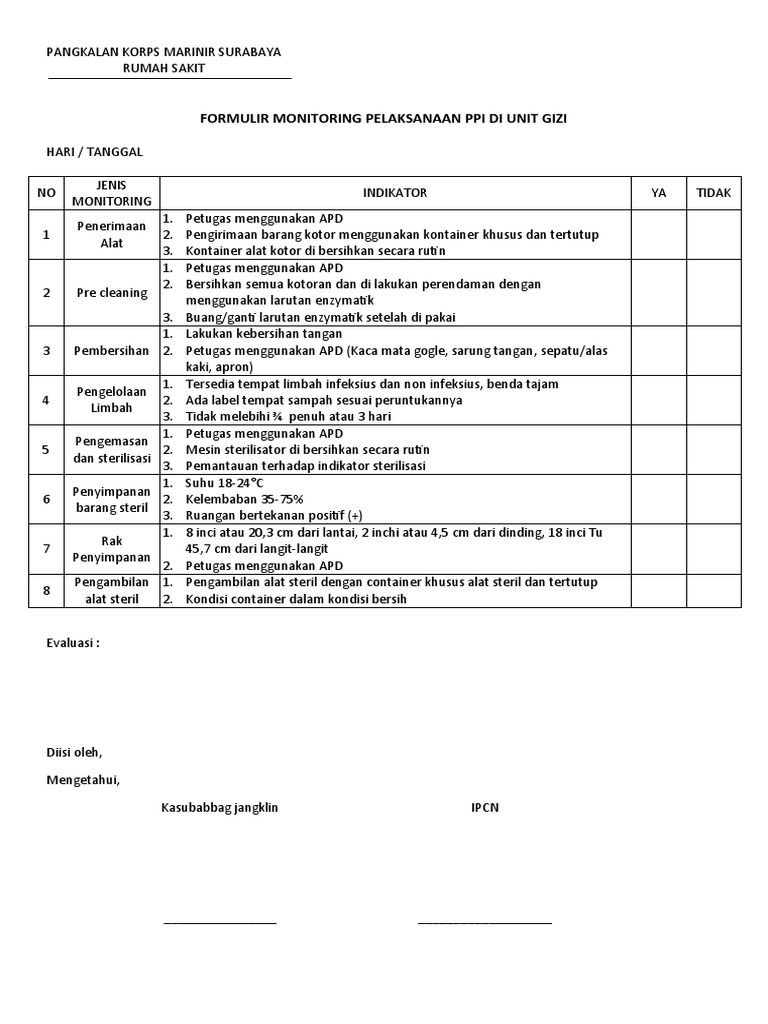 Supervisi CSSD | PDF
