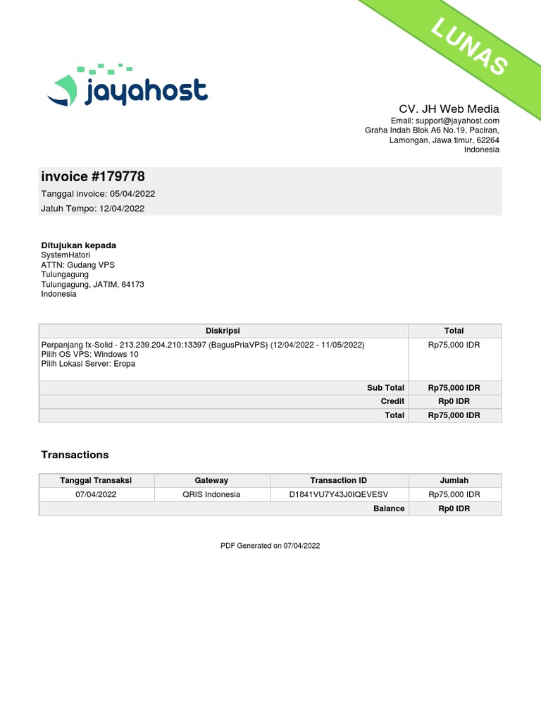 Invoice 179778 | PDF | System Software | Microsoft Windows