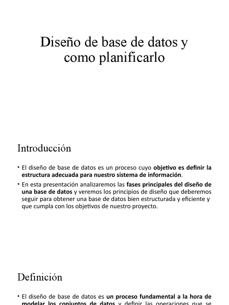 Diseño Bases Datos | PDF | Bases de datos | Diseño Diseño Bases Datos | PDF | Bases de datos | Diseño