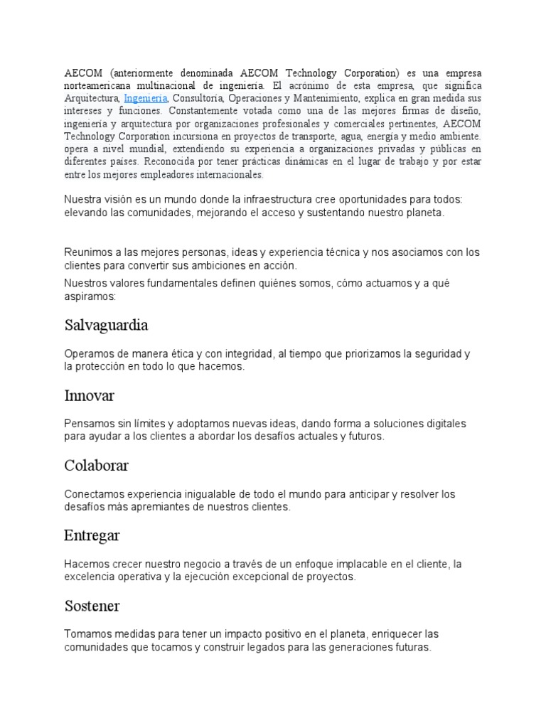 AECOM Charla | PDF | Economias