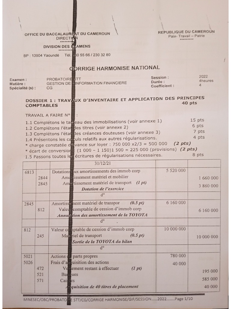 Corrigé Prob CG Gif 2022 | PDF