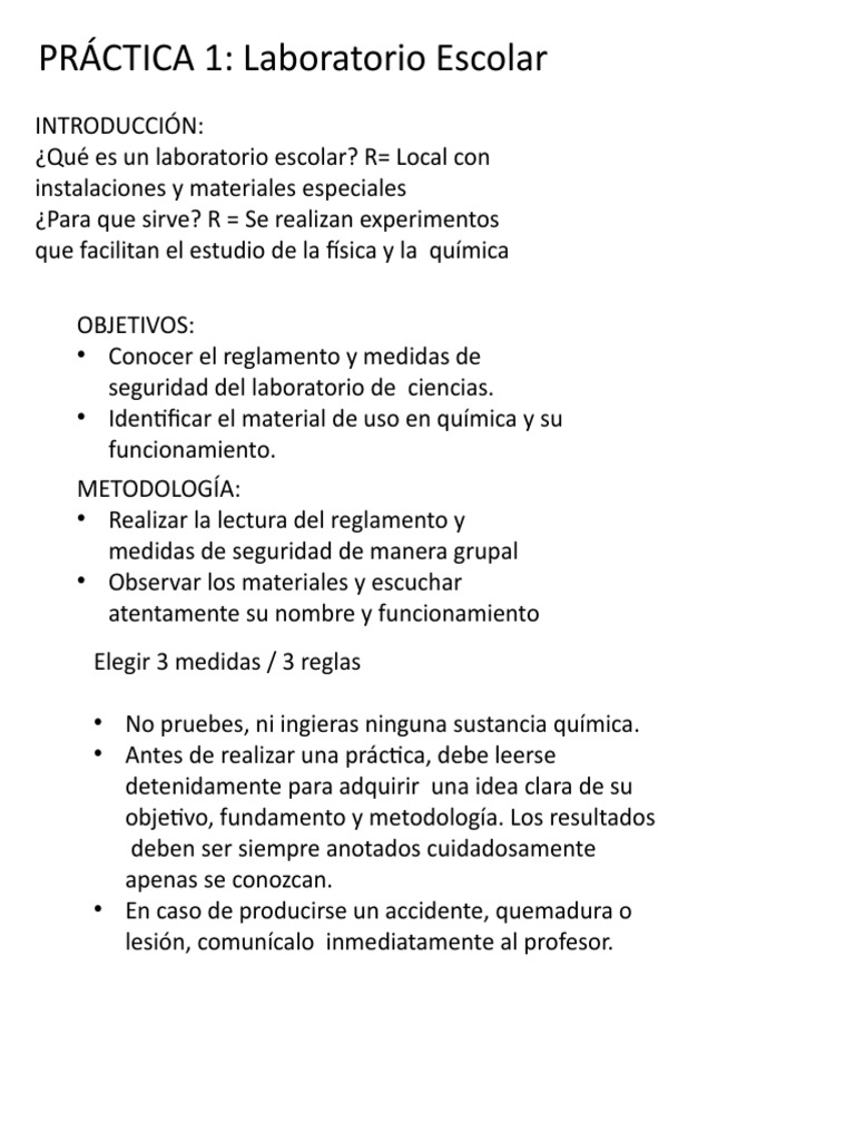 Reglamento de Laboratorio | PDF | Laboratorios | Quemar