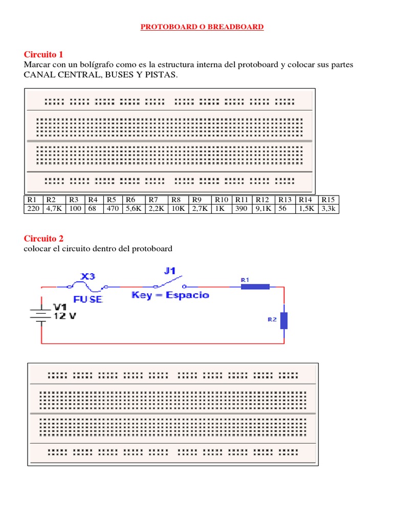 1) Practica PROTOBOARD (ATP) | PDF