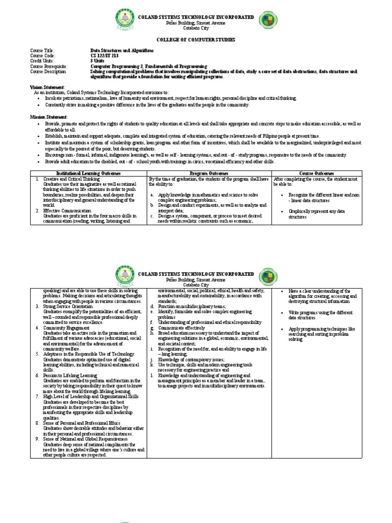 Data Structure Obe Syllabus | PDF | Pointer (Computer Programming) | Computer Program