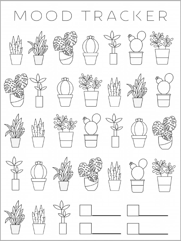 Plants Mood Tracker Printable | PDF