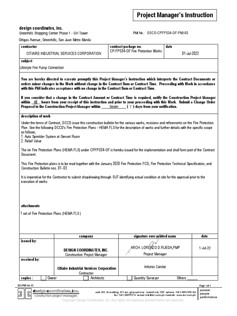 GSCO-CPFPS34-OF-PMI-003 (Issuance of HEMA FLS) | PDF | Design ...