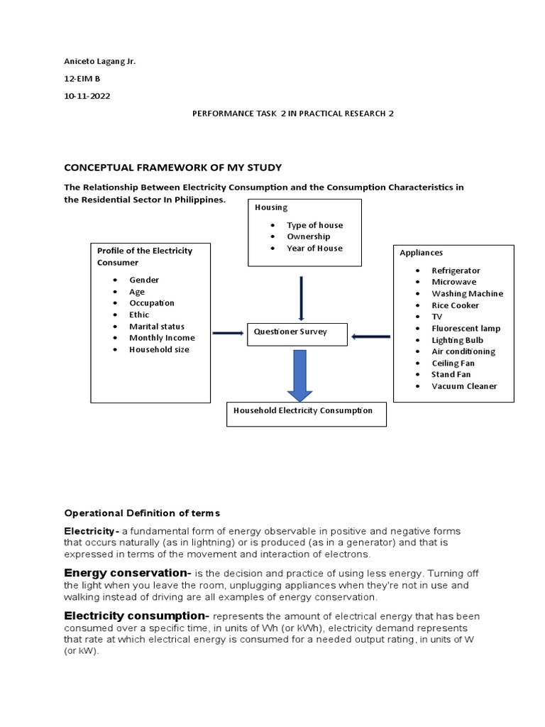 Practical Research 2 Performance Task | PDF | Efficient Energy Use | Consumption (Economics)