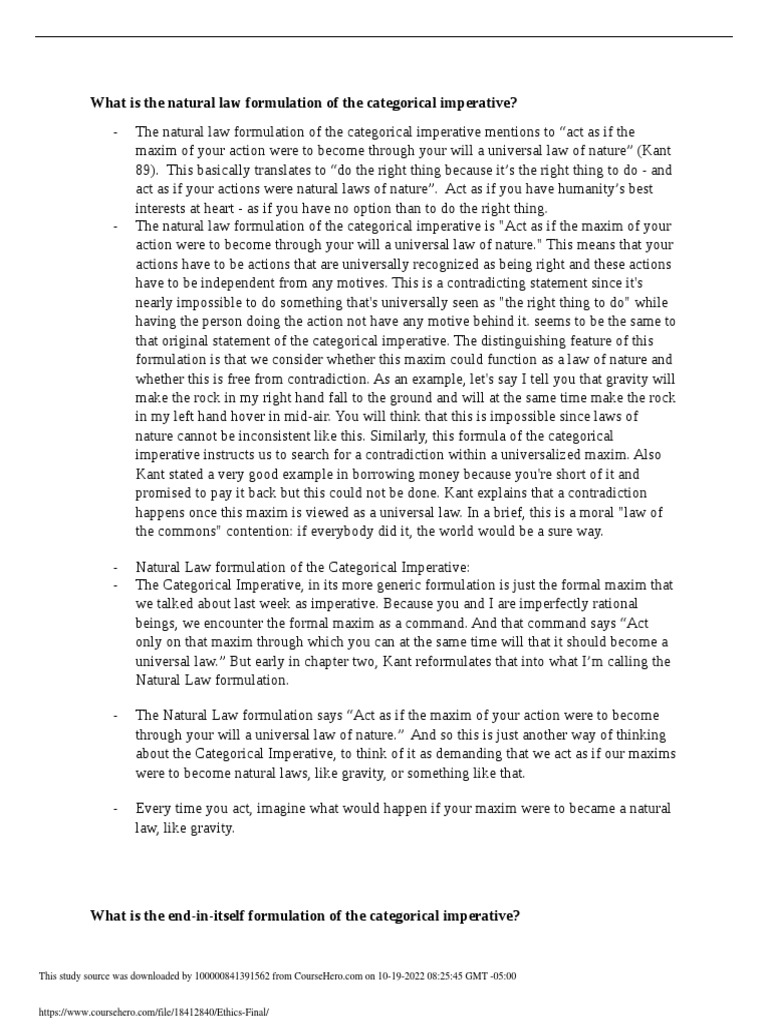 Docx | PDF | Immanuel Kant | Philosophical Movements