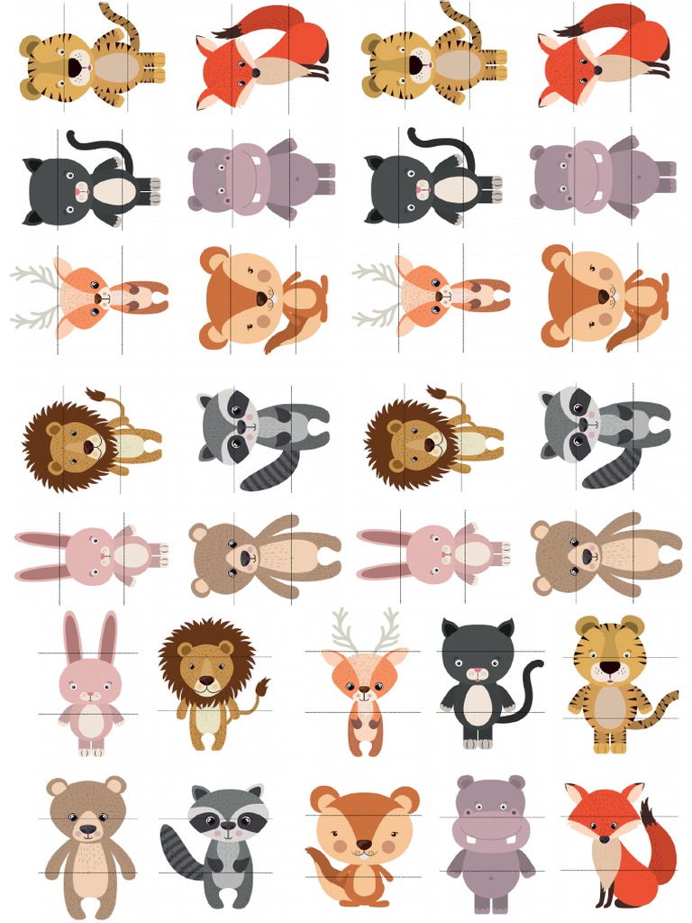 Animals Mix and Match | PDF